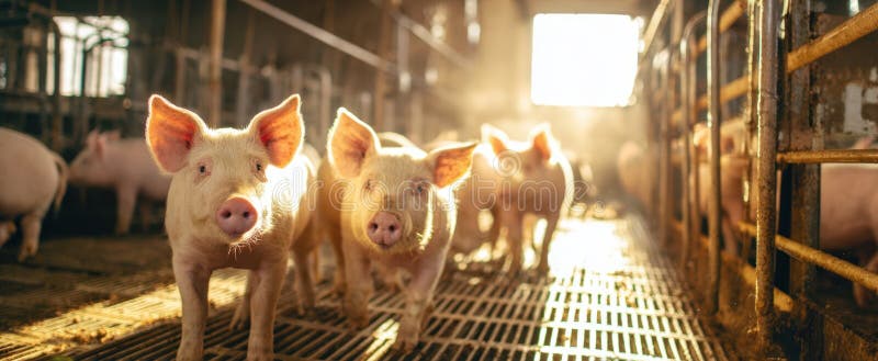 Two pigs in a barn stock photo. Image of togetherness - 22753844