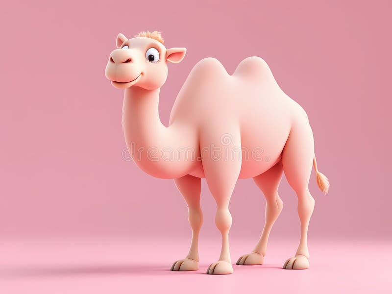 Adorable Pink Cartoon Camel 3d Render Stock Photos - Free & Royalty ...