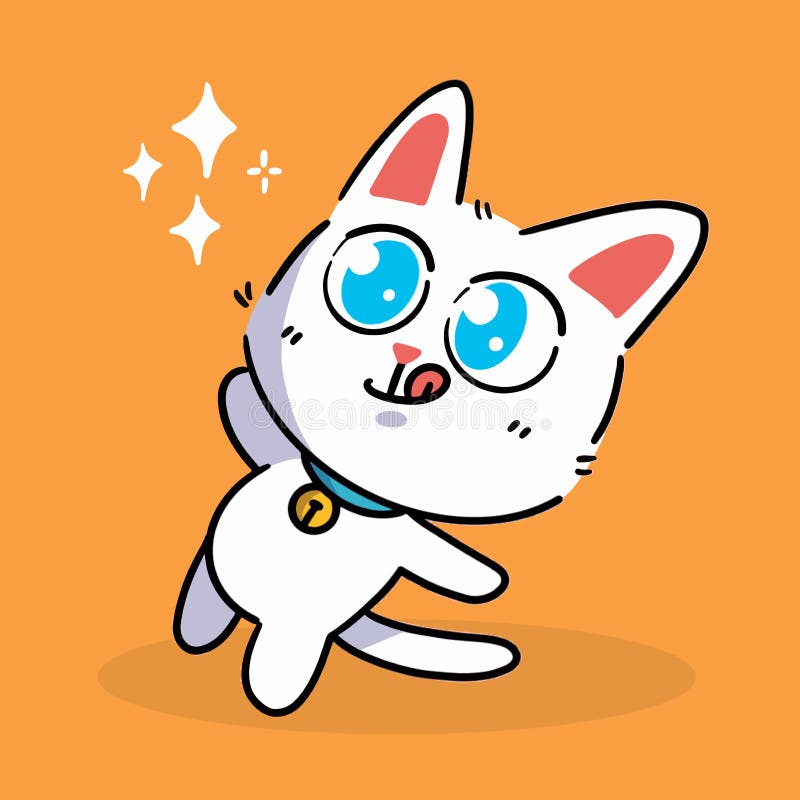 Adorable and Playful Kitten Character Doodle Illustration Stock Vector ...