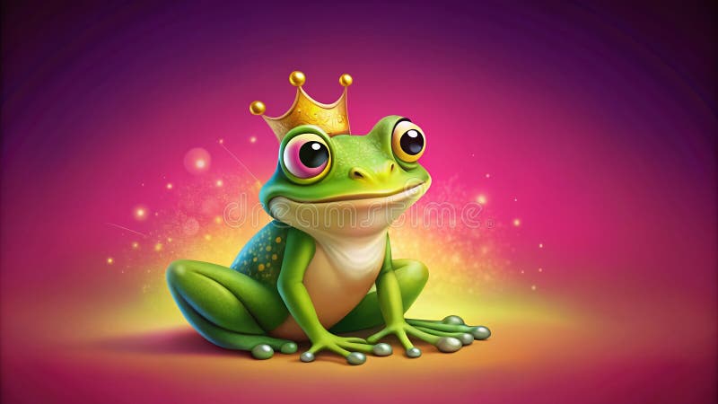 Adorable Princess Frog Clipart for Design Projects RightFacing ...
