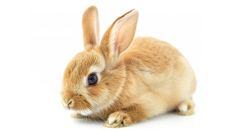 Adorable Rabbit Isolated on White. AI Generative Stock Illustration ...