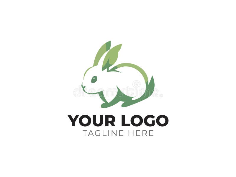Adorable Rabbit Logo Vector Design Stock Vector - Illustration of ...
