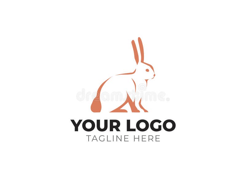 Adorable Rabbit Logo Vector Design Stock Vector - Illustration of ...