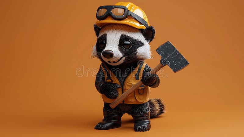 Raccoon Construction Stock Illustrations – 116 Raccoon Construction ...