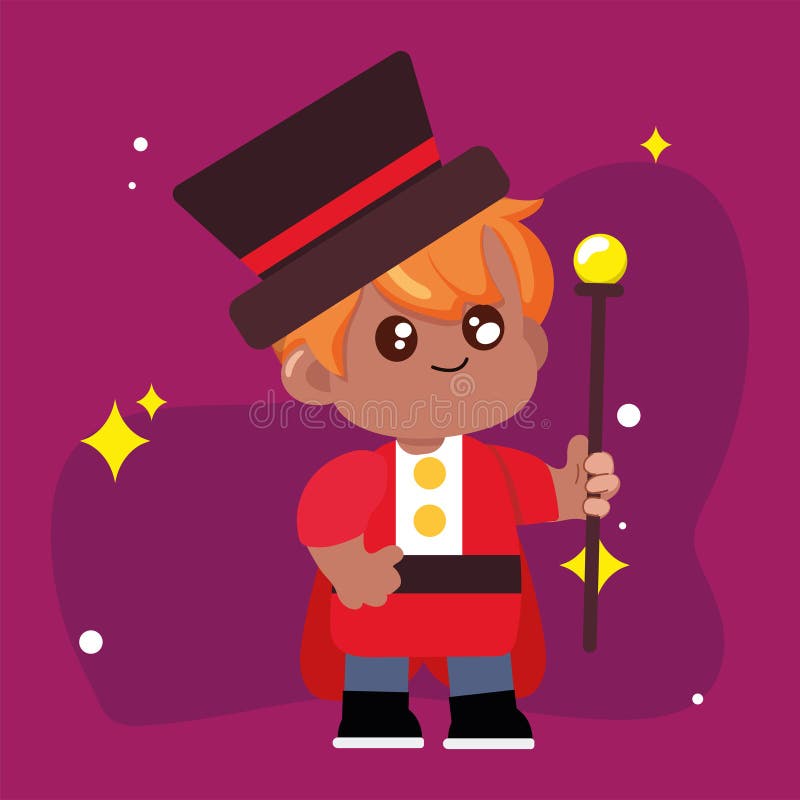 Adorable Ringmaster Costume with Top Hat and Cane Vector Stock Vector ...
