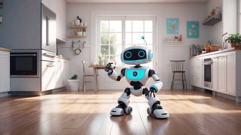 Adorable Robo Boogie: AI Robot Dancing with Charm and Style Stock ...