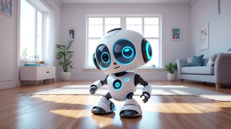 Adorable Robo Boogie: AI Robot Dancing with Charm and Style Stock ...