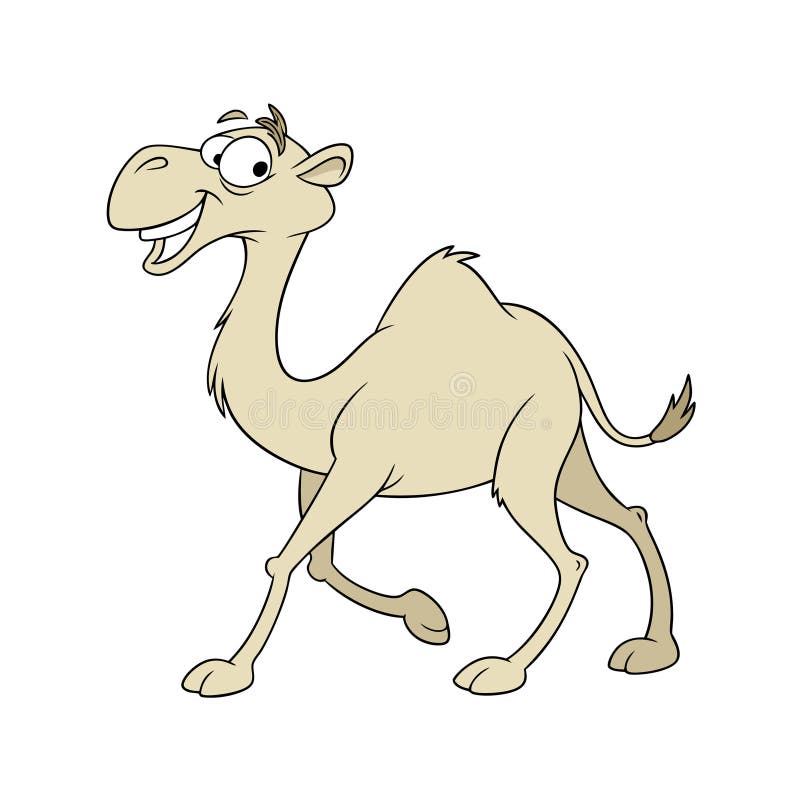 Adorable Sandy Beige Camel Cartoon Character Stock Vector ...