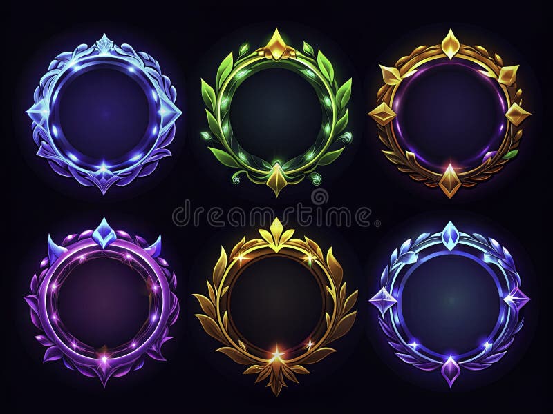 Adorable Silhouette Avatar Frames Stock Illustrations – 3 Adorable ...