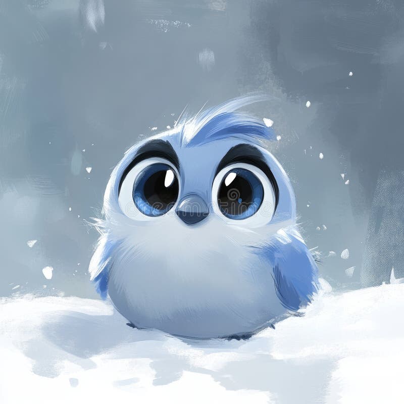 This Adorable Sketch Features a Cartoon Bird in Whimsical Ink Drawing ...