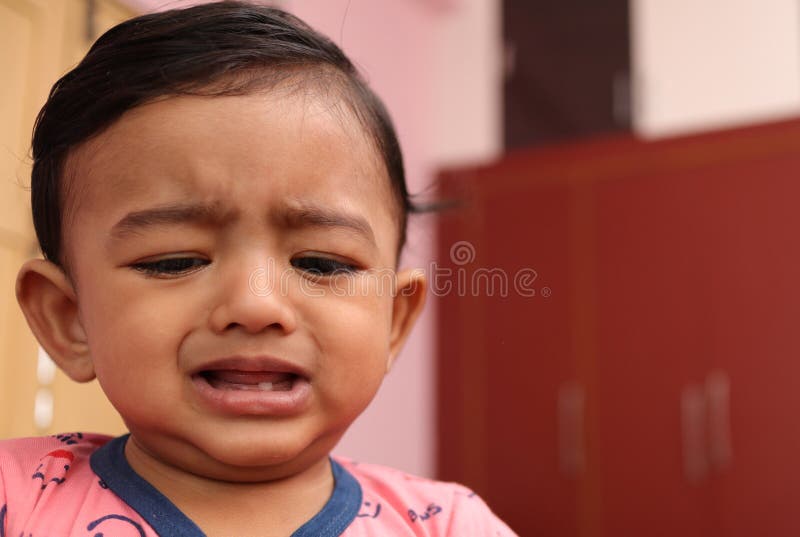 Adorable Small Child with a Restless Face Stock Photo - Image of baby ...