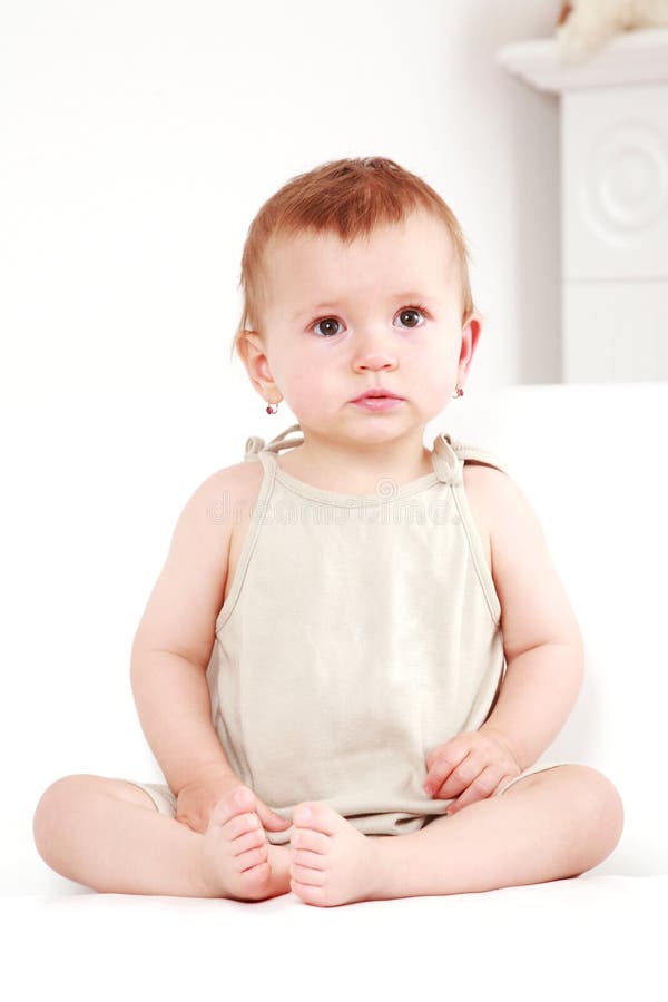 Adorable small girl stock image. Image of person, emotions - 13069325