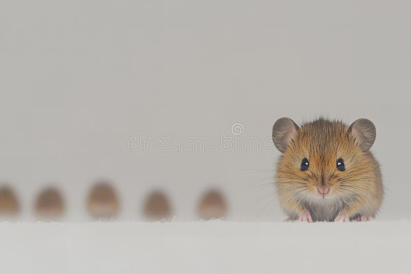 Adorable Small Mouse Looking Directly at Camera with Blurred Background ...