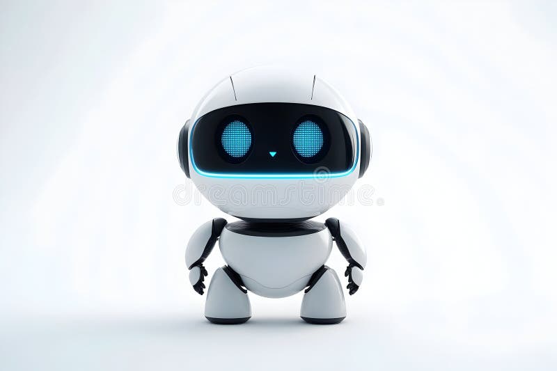 Small Robot Standing in the Computer Stock Image - Image of small ...
