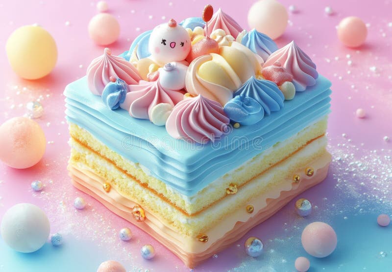 An Adorable Smile Box Emoji Designed in Isometric Form in 3D Stock ...