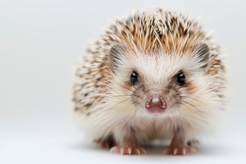 Adorable Smiling Hedgehog on White Background Stock Photo - Image of ...