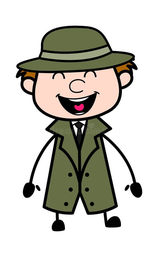 Adorable Spy cartoon stock illustration. Illustration of smiley - 191433143