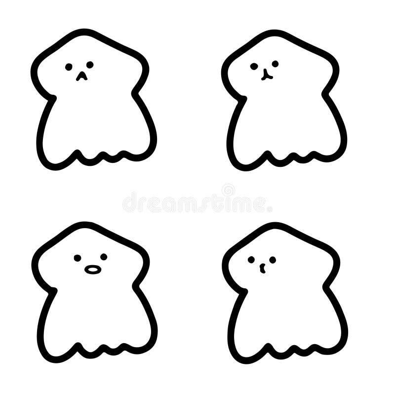 Adorable Squid Illustrations Cute Hand Drawings for Creative Projects ...