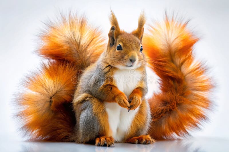 Adorable Squirrel Poses for the Camera Fashionable Wildlife Photography in a Pristine Studio ...