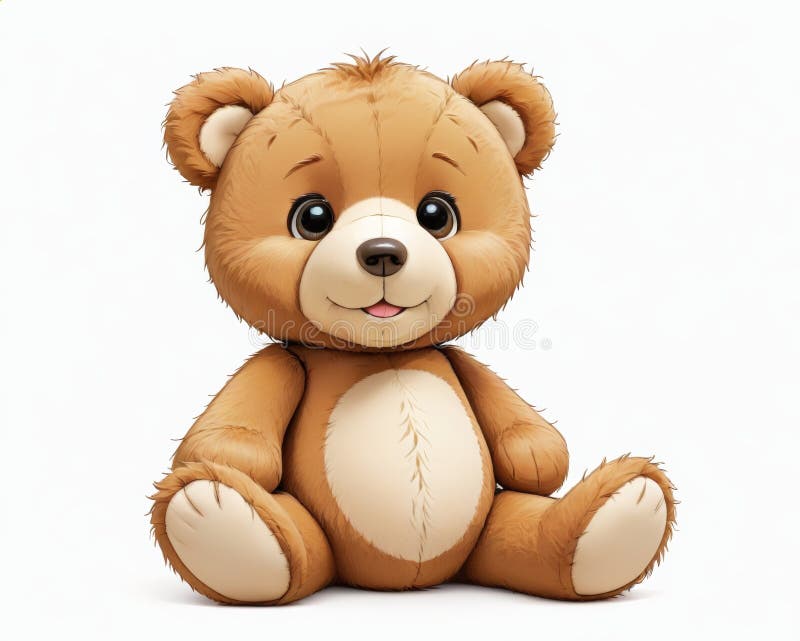 Adorable Teddy Bear Ready for Fun Stock Illustration - Illustration of ...