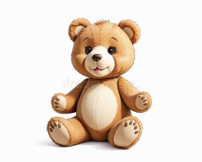 Adorable Teddy Bear Ready for Fun Stock Illustration - Illustration of ...