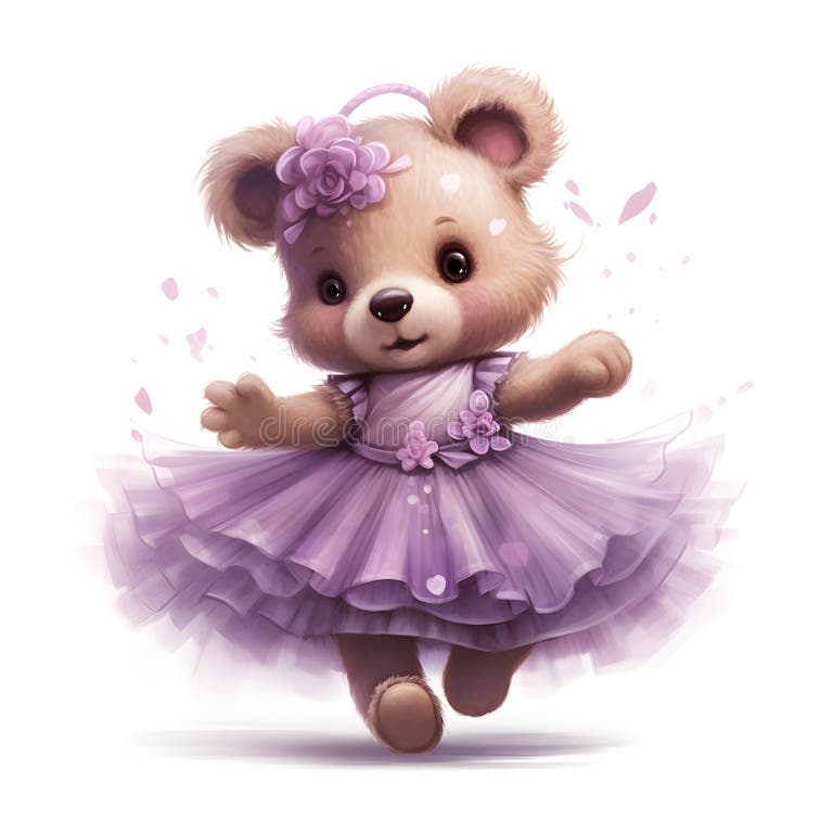 Adorable teddy dance pose stock illustration. Illustration of polar ...