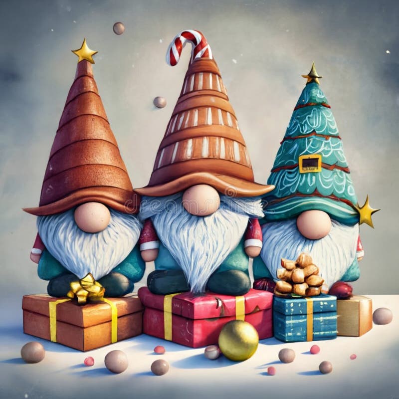 Three Christmas Elves Stock Illustrations – 259 Three Christmas Elves ...