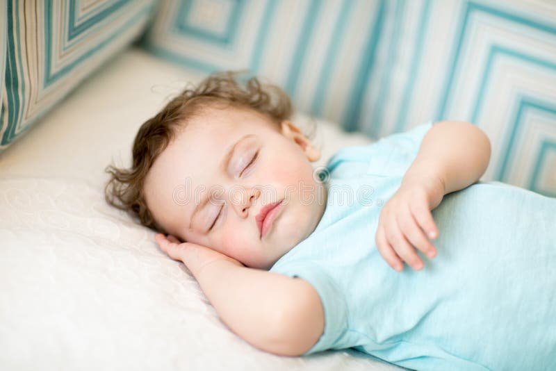 Adorable Toddler Boy Taking a Nap Stock Photo - Image of child ...