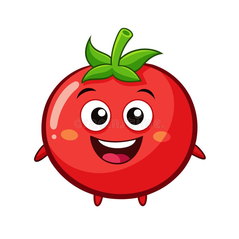 Adorable Tomato Cartoon Character Stock Vector - Illustration of ...