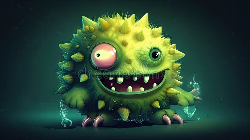 Adorable Virus Monster for Your Next Project. Stock Illustration ...
