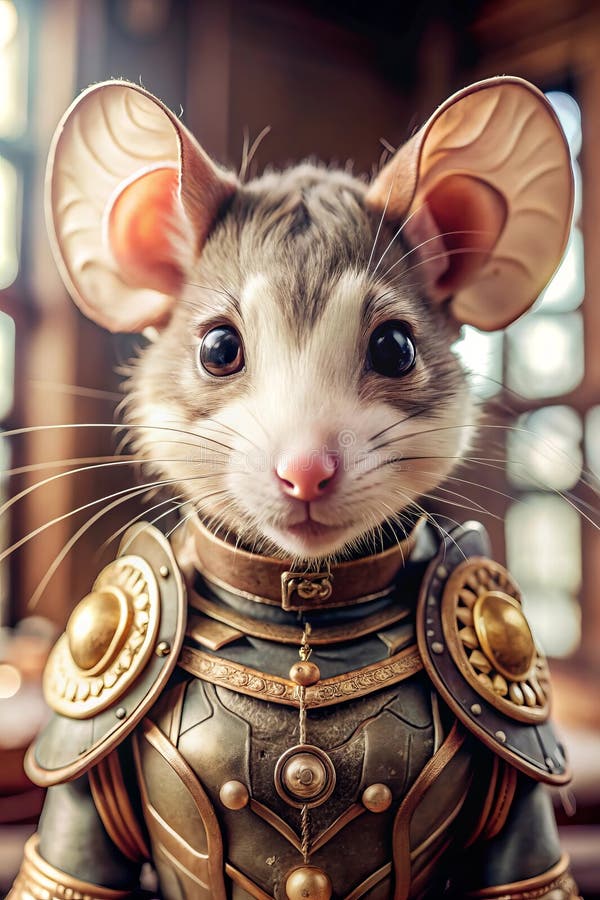 Adorable Warrior Mouse in Armor with Intricate Design Captivates ...