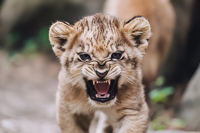 Adorable Wildlife Includes Cute Lion Cubs that are Playful and Roaring ...