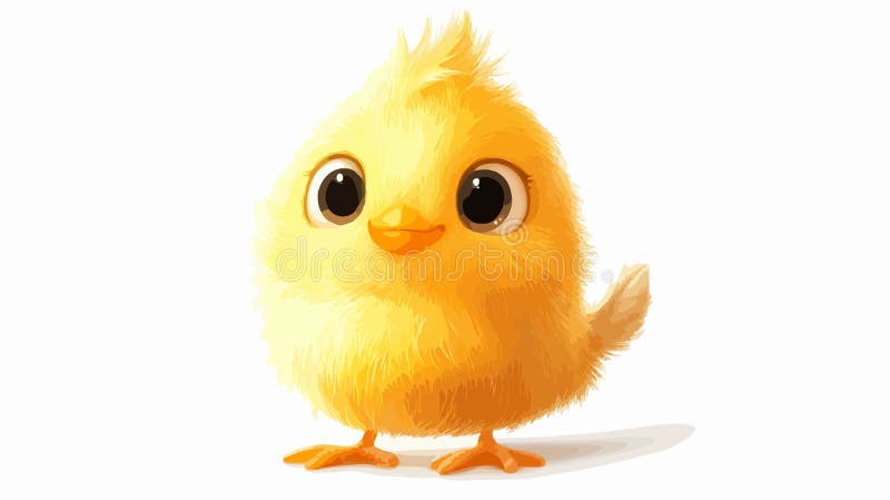 Adorable Yellow Easter Chick Cartoon Illustration for Cute Designs ...