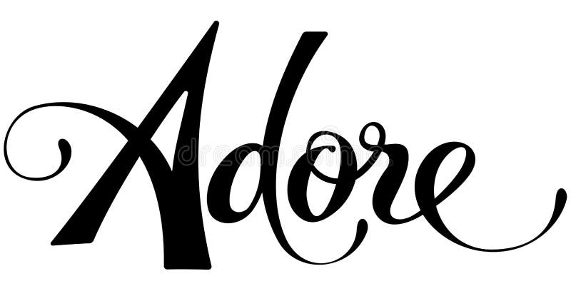 Adore - Custom Calligraphy Text Stock Vector - Illustration of fond ...