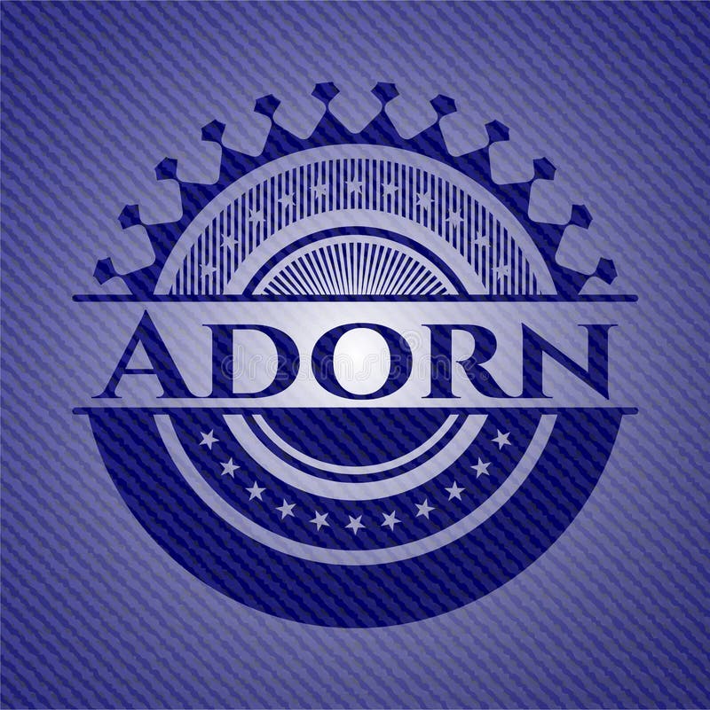 Adorn Emblem with Denim Texture. Vector Illustration. Detailed. EPS10 ...