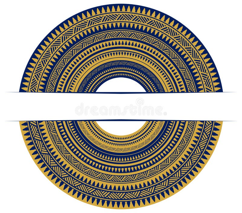 Adornado redondo azul ilustración del vector. Ilustración de manera ...