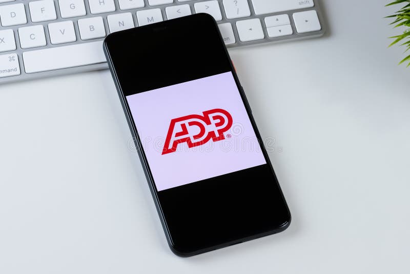 ADP Mobile Solutions App Logo on a Smartphone Screen. Editorial Image ...