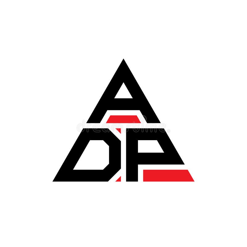 ADP Triangle Letter Logo Design with Triangle Shape. ADP Triangle Logo ...