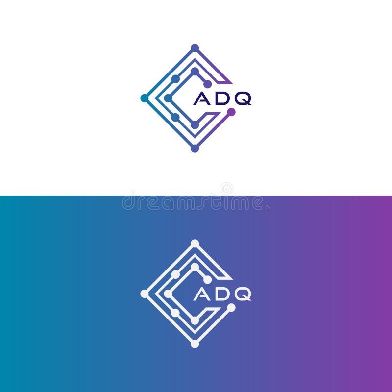 Adq Tech Initial Logo Design Icon for Technology, Digital, Tech ...