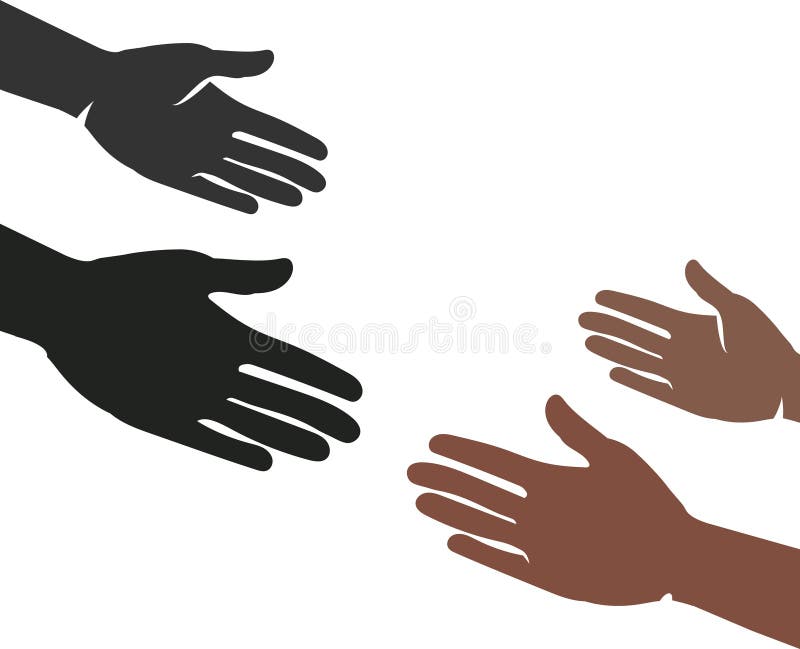 Reaching Hands Help Symbol Icon Isolated Stock Illustrations – 150 ...