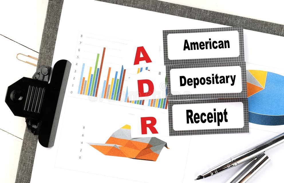 ADR Word on Sticky on Chart Background Stock Photo - Image of hold ...