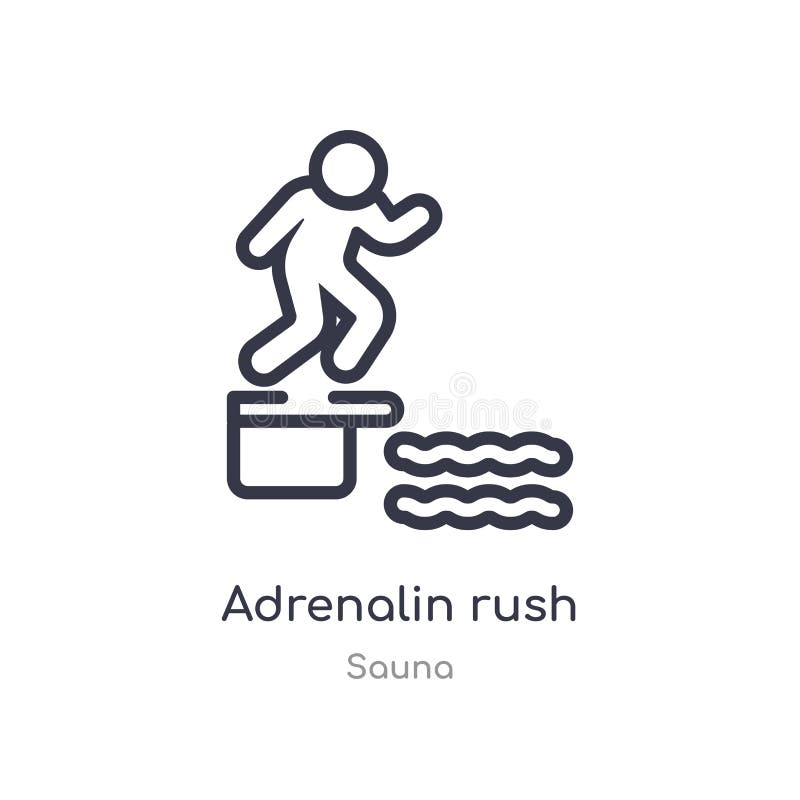 Adrenalin Rush Outline Icon. Isolated Line Vector Illustration from ...