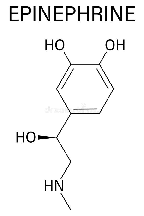 Adrenaline or Adrenalin, Epinephrine Neurotransmitter Molecule ...