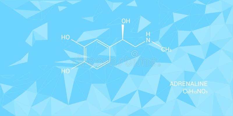 Adrenaline Formula on a Light Blue Polygonal Background Stock ...