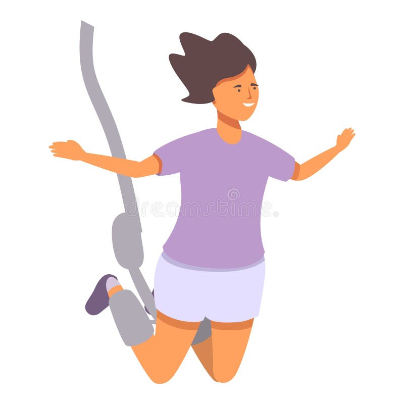 Adrenaline Jumping Icon Cartoon Vector. Activity Fun Fall Stock Vector ...