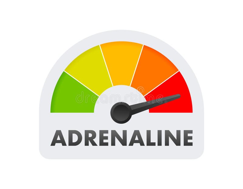 Adrenaline Level Meter, Measuring Scale. Adrenaline Speedometer ...