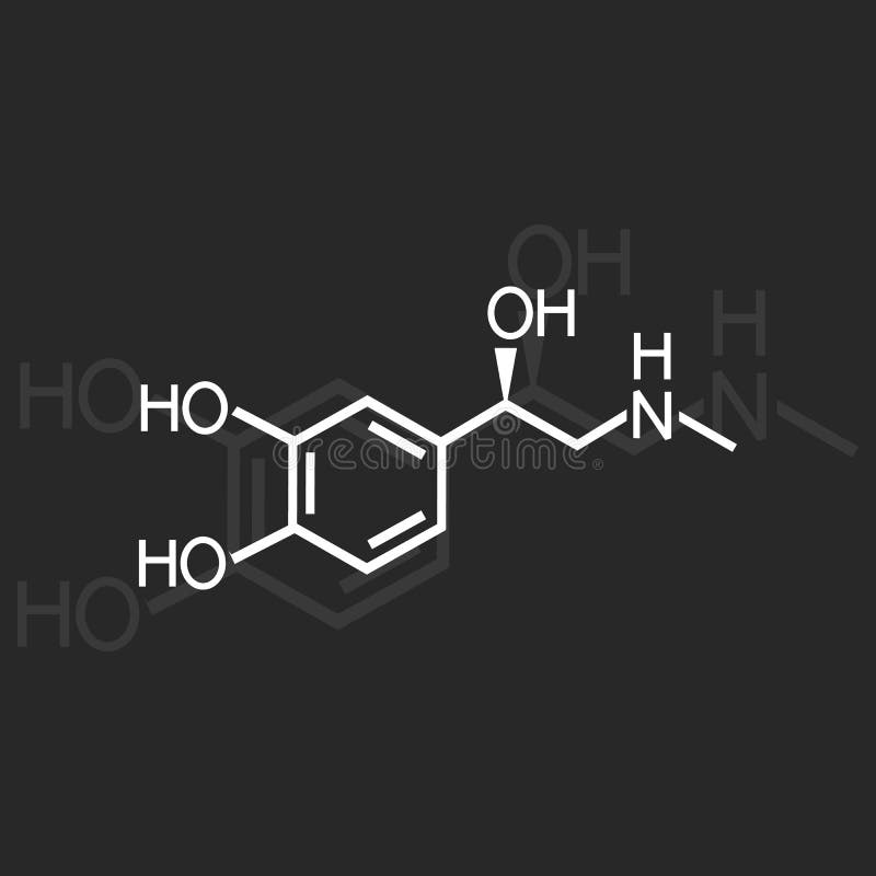 Adrenaline Chemical Formula Stock Vector - Illustration of icon ...