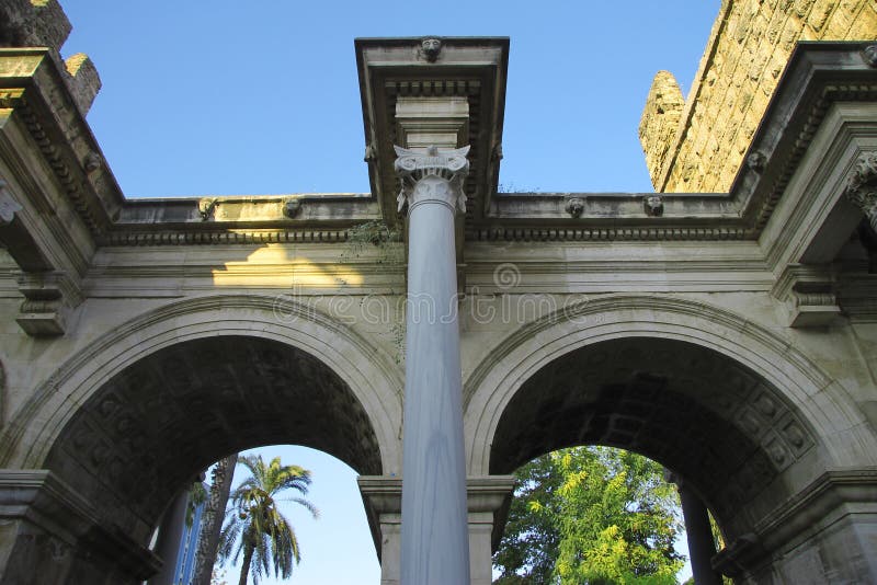 Adrian Gates of Old Town Antalya Turkey Stock Photo - Image of history ...