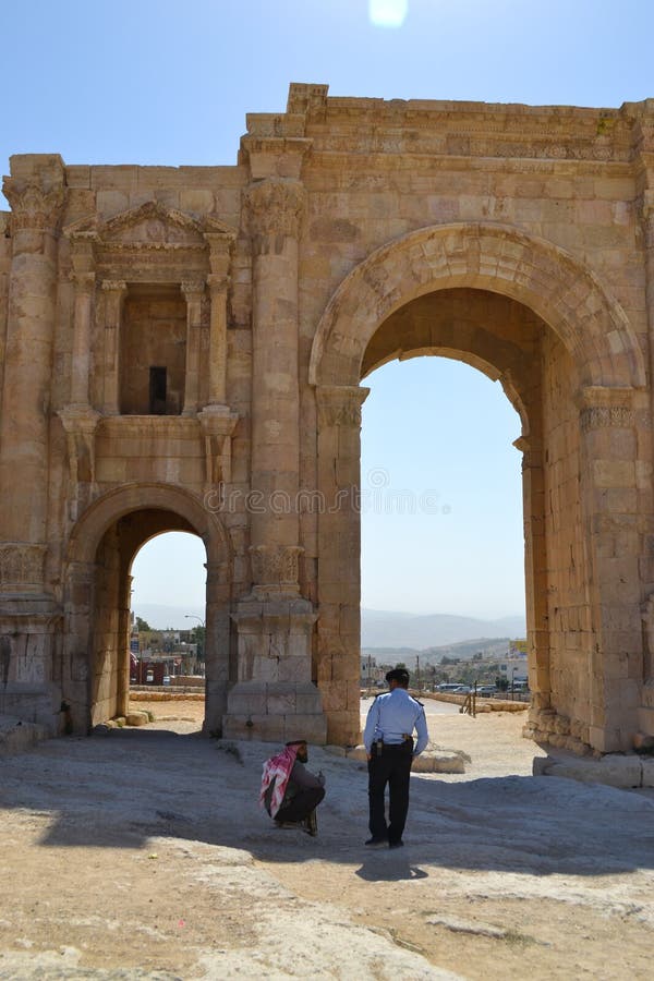 Adriano´s arc editorial stock image. Image of arabic - 44886754