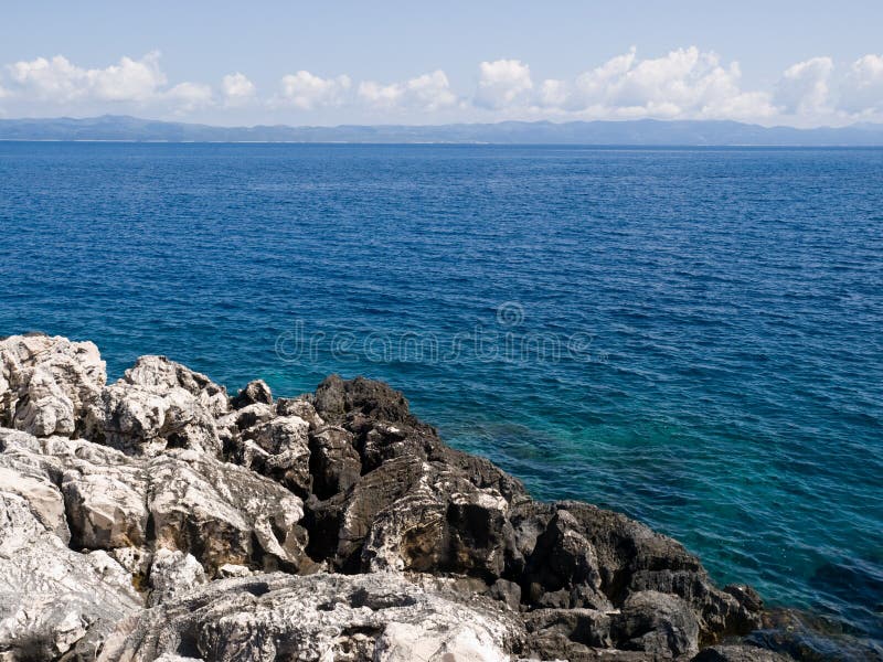 Adriatic sea stock image. Image of harbor, clouds, stones - 5599027